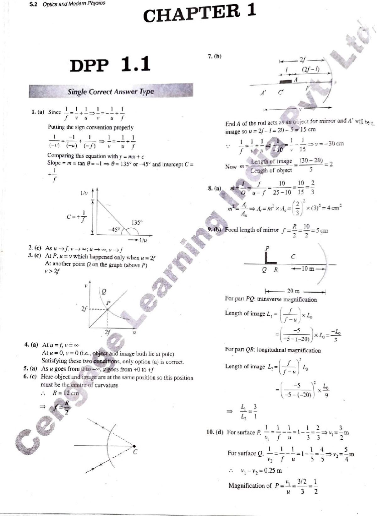 Cengage Optics DPP Solutions: Chapter 1 & 2 Comprehensive Guide - Studocu