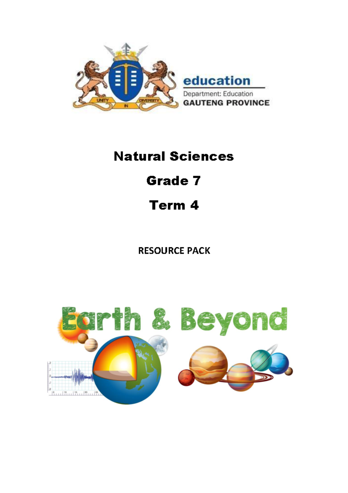 Natural Sciences Resource Pack: Planet Earth and Beyond Gr 7 Term 4 ...