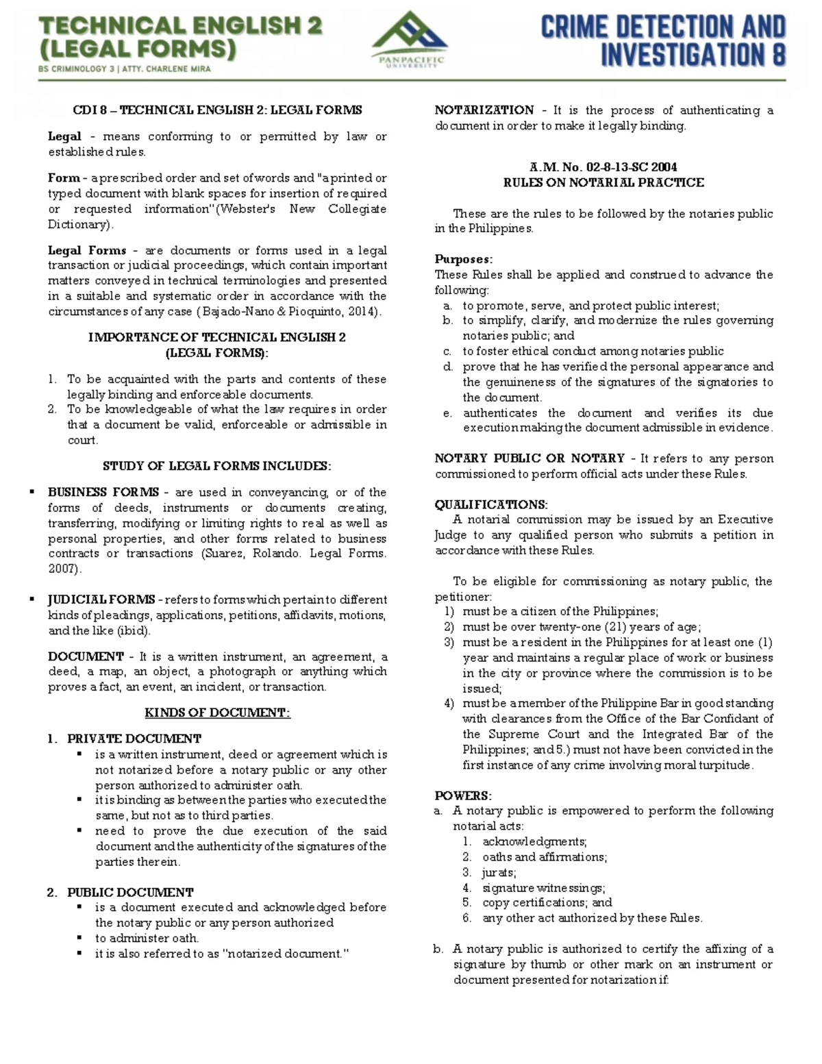 Revised Title: Module 4.2 CDI 5 - Understanding Police Blotter and ...