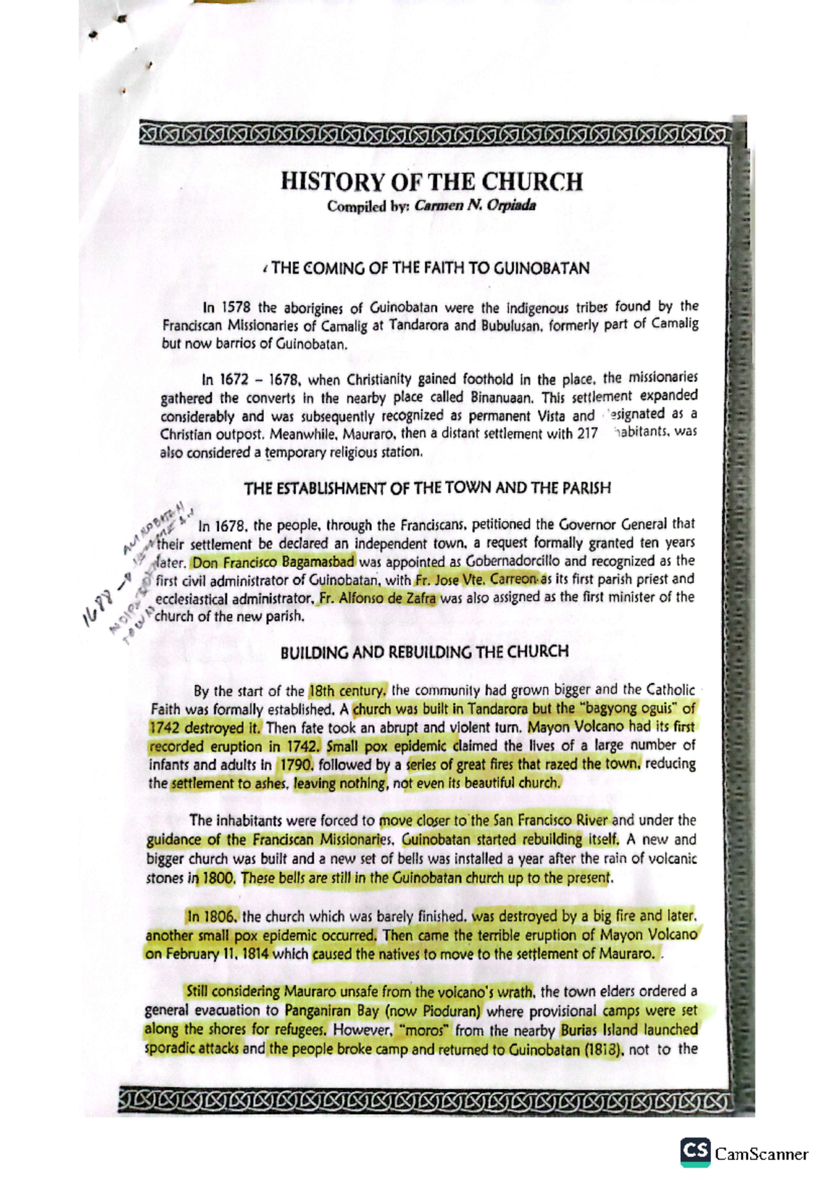 HS 101: History of the Church at Guinobatan - Our Lady of the ...