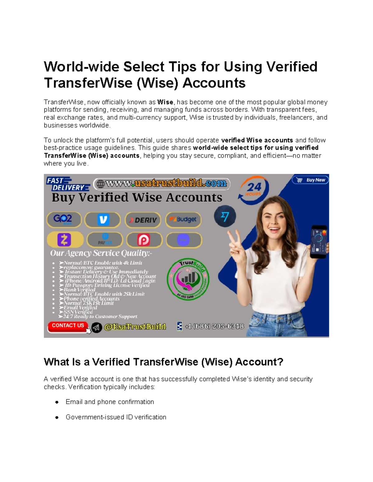World-wide Tips for Using Verified TransferWise (Wise) Accounts - Studocu
