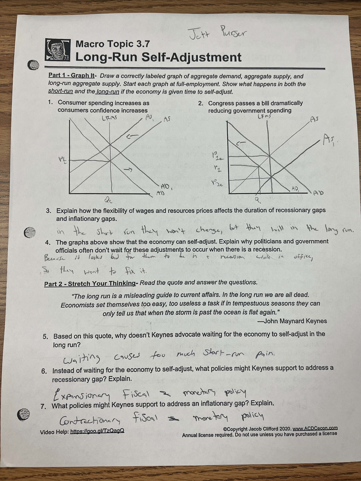 MACRO 4289: Topic 3.7 - AD/AS Graphs & Keynesian Economics Analysis ...