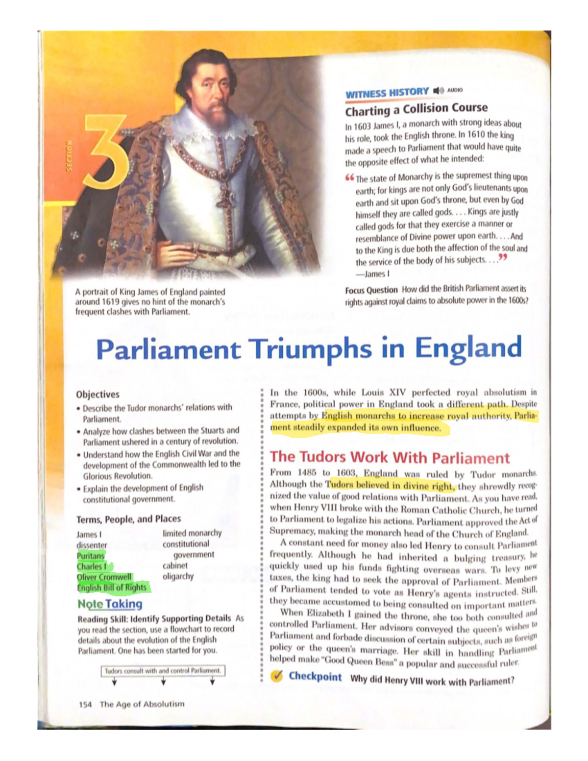 Parliament England 1600s