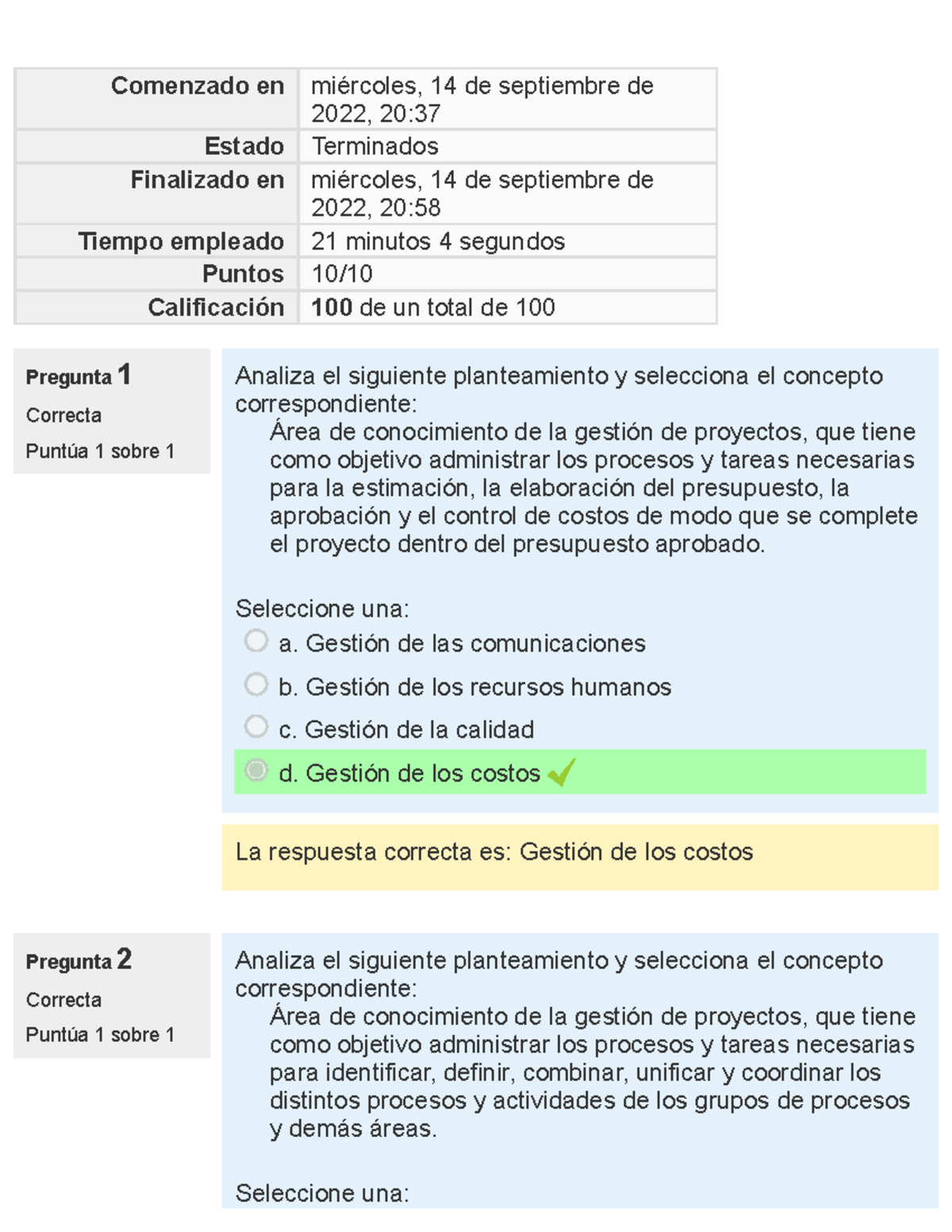 EA1. Evaluación de Proyectos: Segunda Oportunidad - Respuestas y Análisis - Studocu
