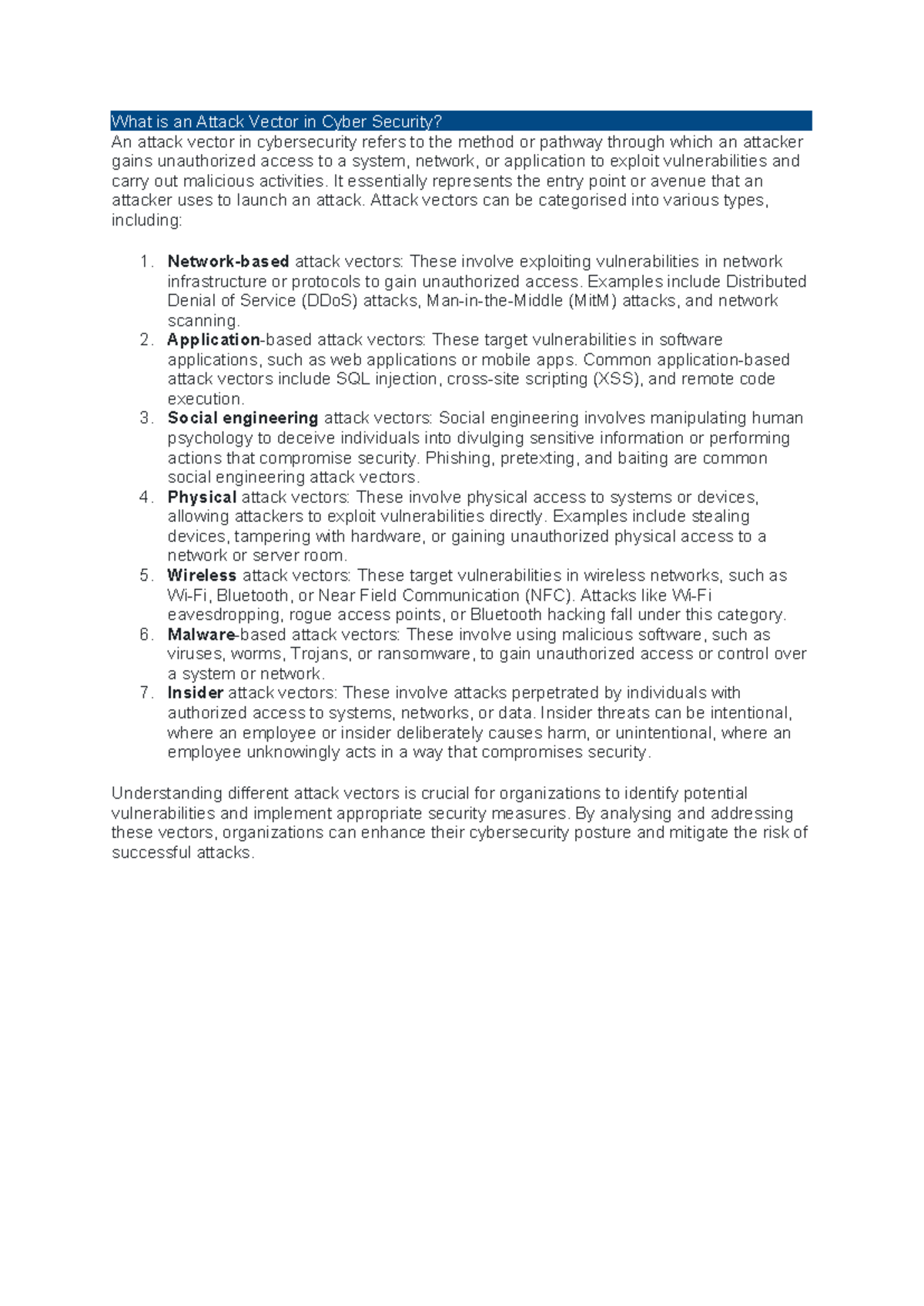 Understanding Attack Vectors in Cyber Security: Types & Motivations ...