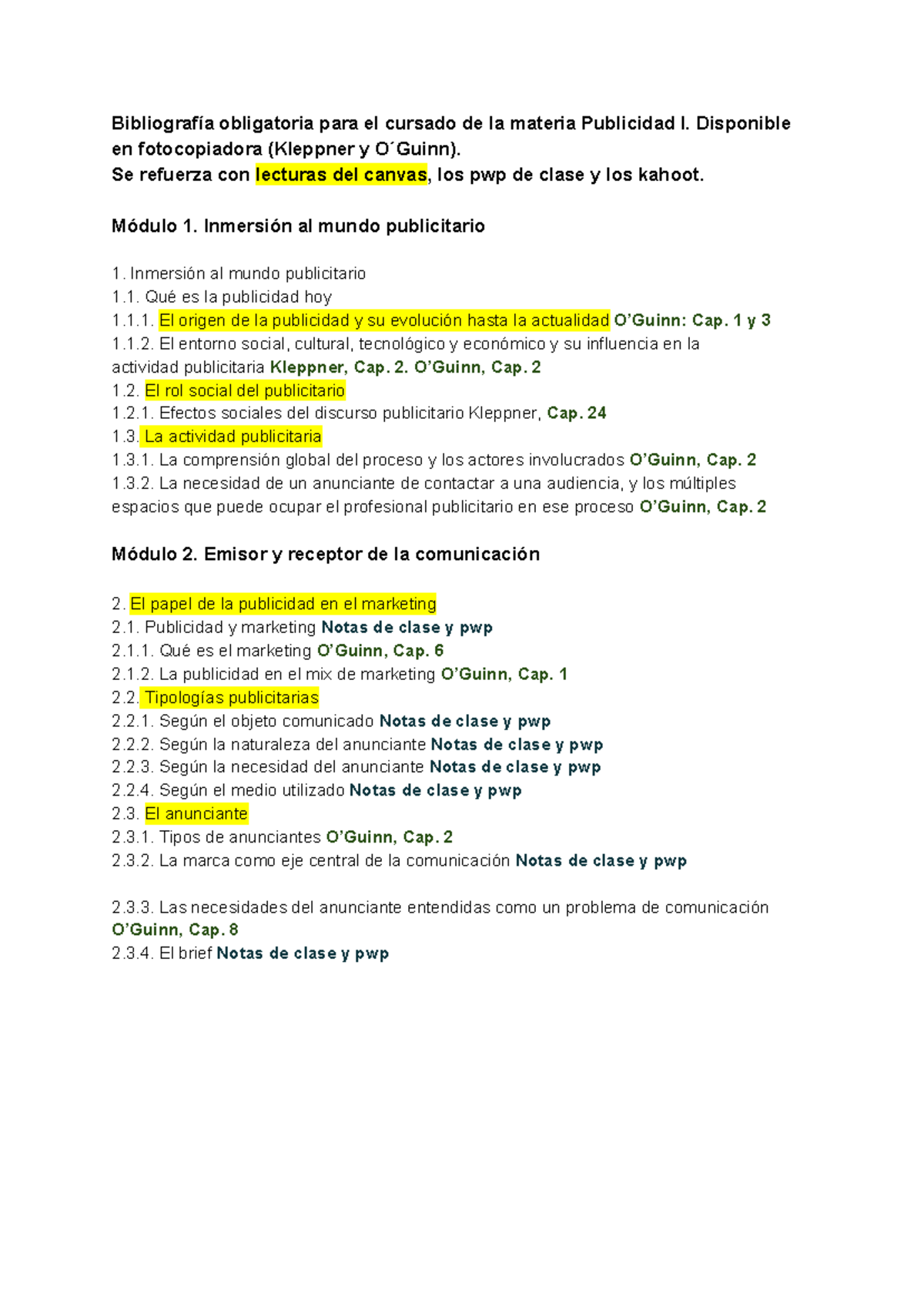 Bibliog 1er P Publicidad - Bibliografía obligatoria para el cursado de ...