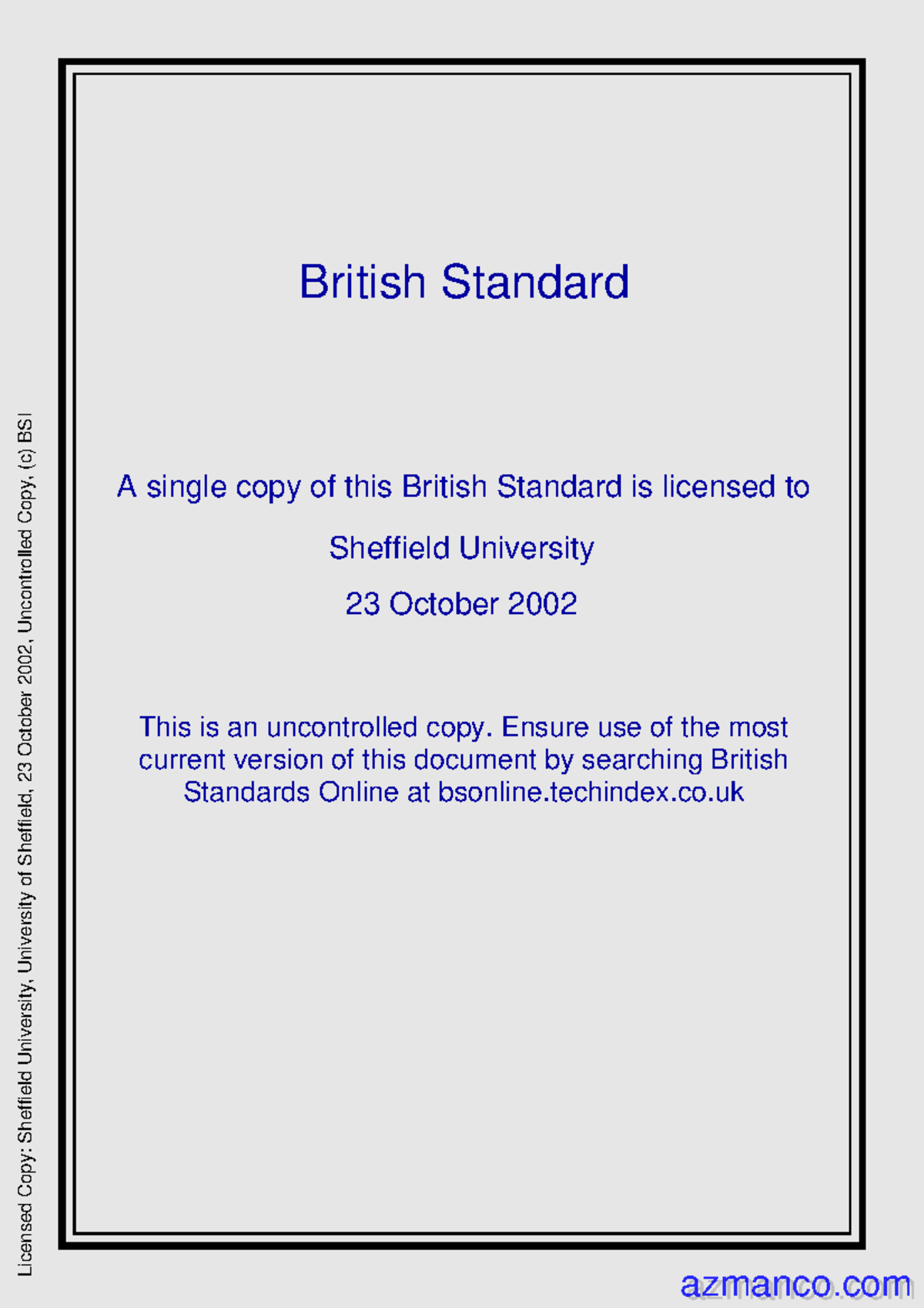 BS 6399-3: Code of Practice for Imposed Roof Loads and Snow Loads - Studocu