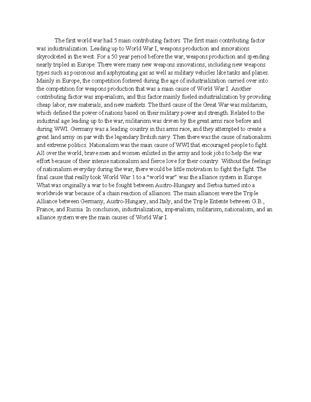 Causes of WWI: Industrialization, Imperialism, Militarism, and More ...