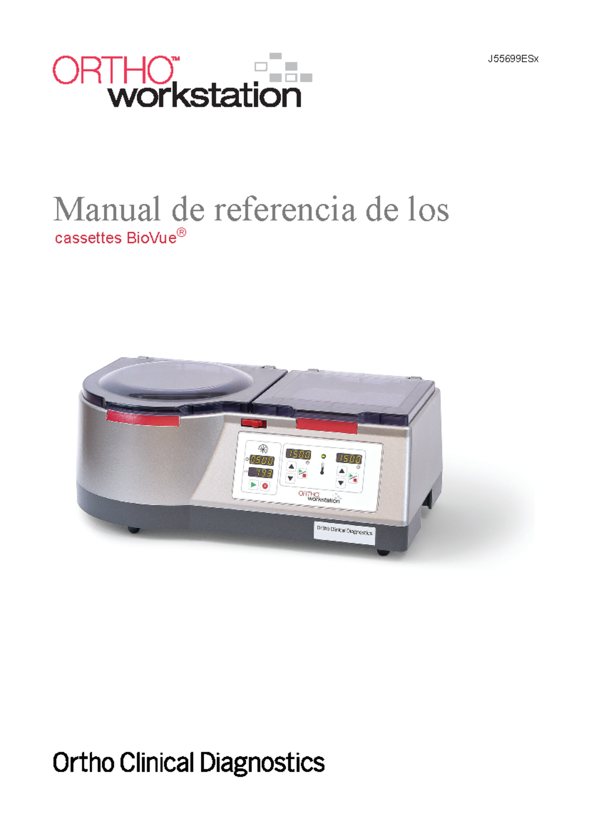 Manual de Capacitación ORTHO™ Workstation J55699ESx para Cassettes ...