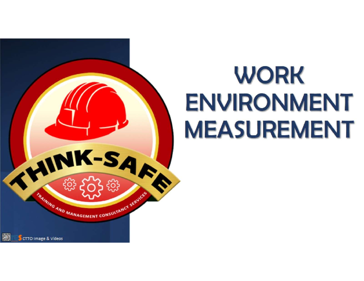 BOSH SO2 DAY 2 - BOSH Training - WORK ENVIRONMENT MEASUREMENT CTTO ...