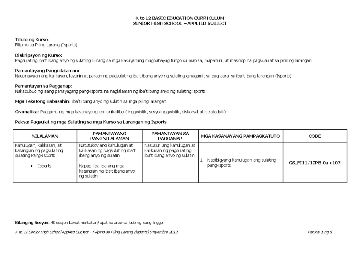 1-ESP8 - Grade 8 ESP Sample Lesson Plan on Family Values and Legacy ...