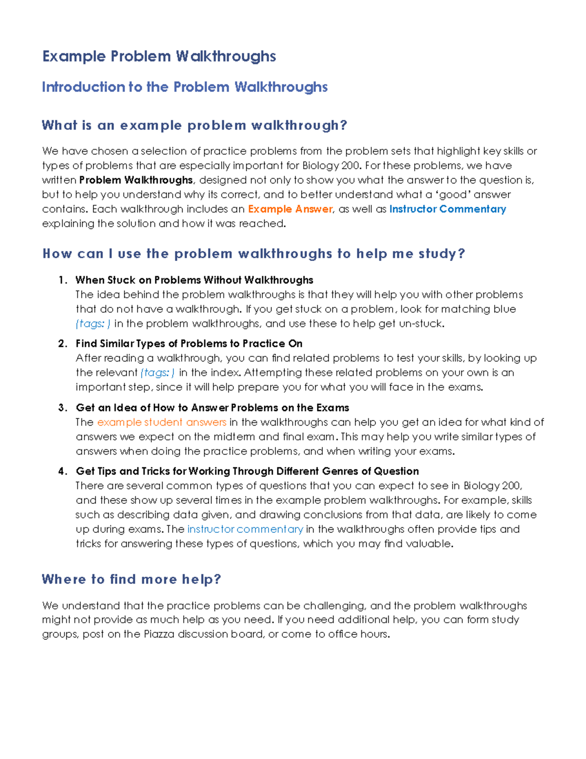 Biology 200 Unit 2 Problem Set Walkthroughs - Studocu