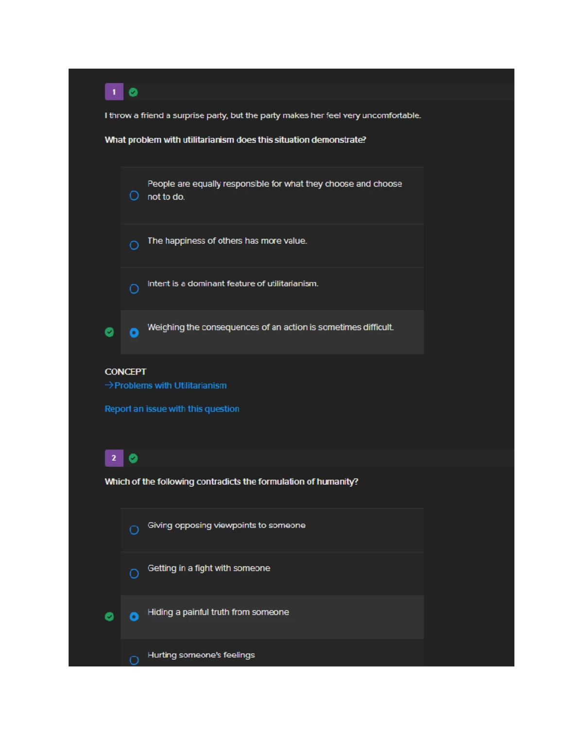 Intro to ethics milestone 1 - 1 CONCEPT → Benefits of Philosophy and Ethics 12/15 that's 80% ...