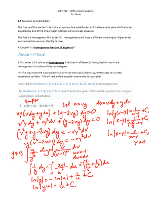 MAT 212 Differential Equations Lecture: Slope Fields & Equilibria ...