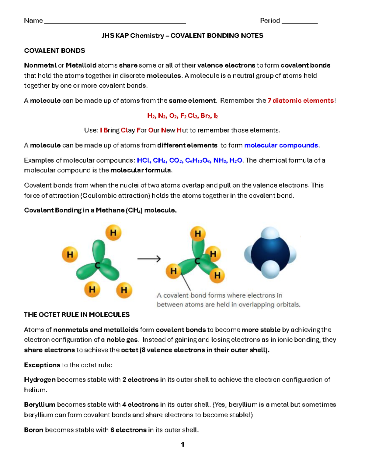 COVALENT BONDING NOTES (KAP CHEMISTRY 25-26) - Studocu