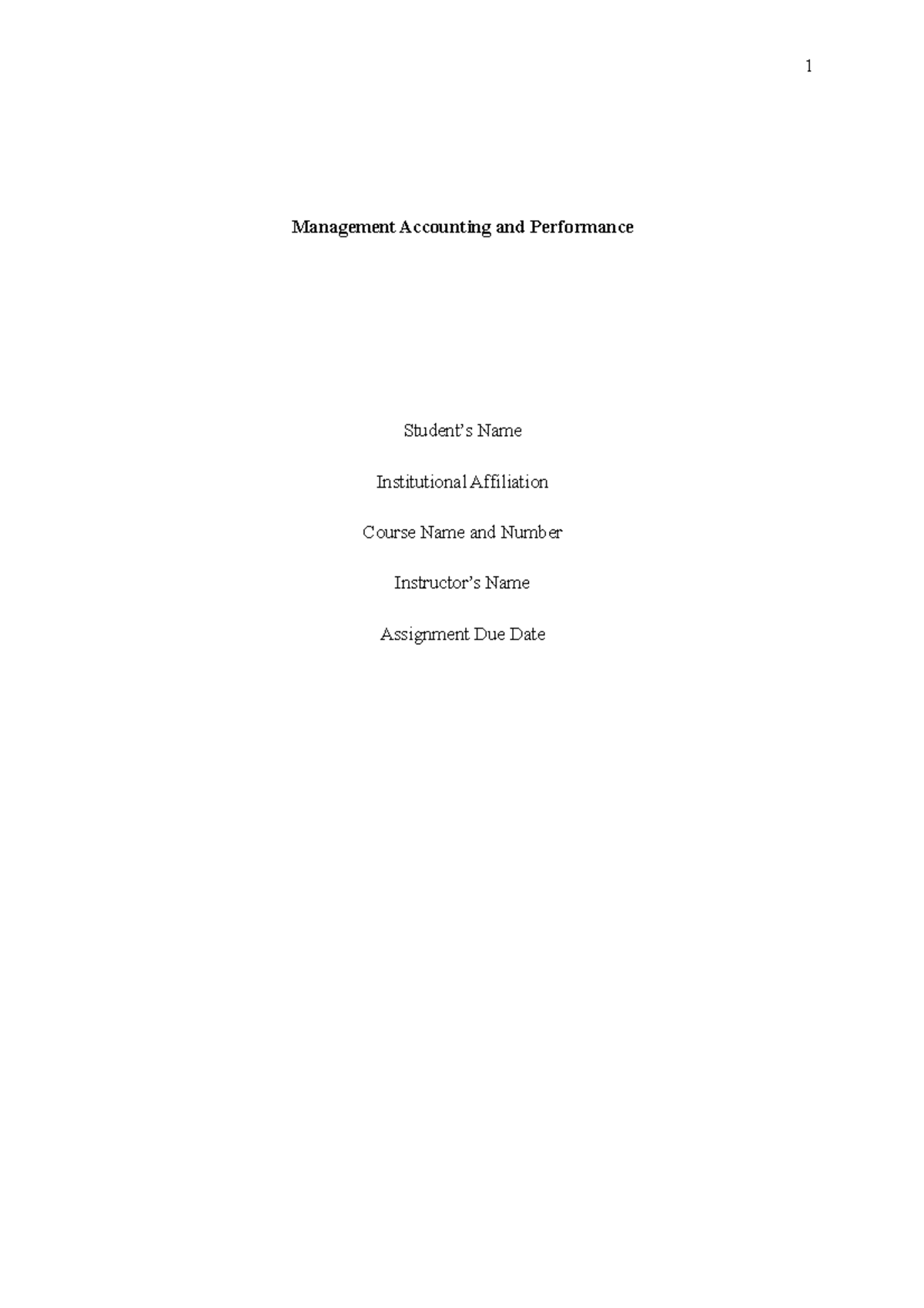 Management Accounting Impact on Nike's Financial Performance - Studocu