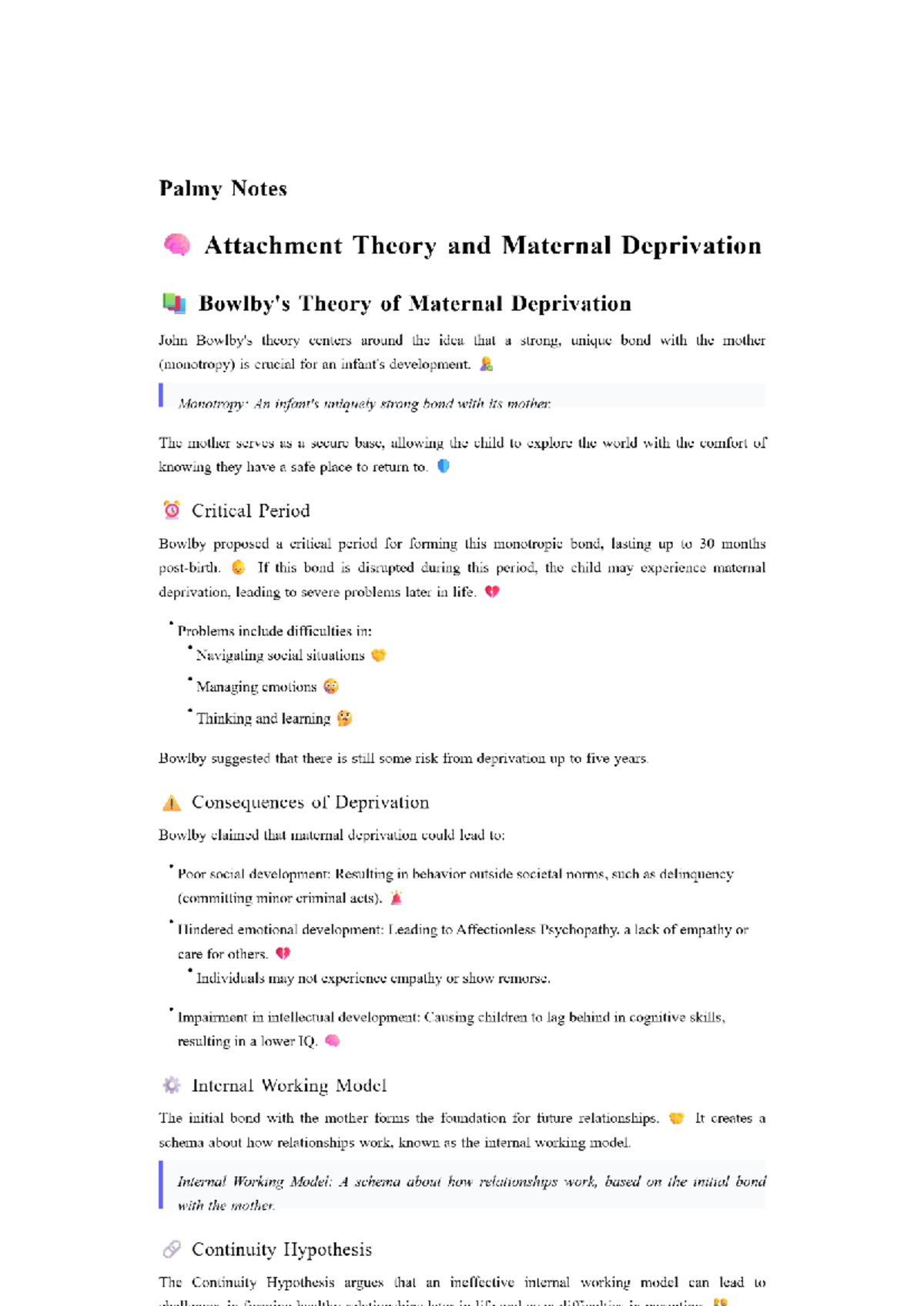 Attachment Theory and Maternal Deprivation: Key Insights and Impacts ...