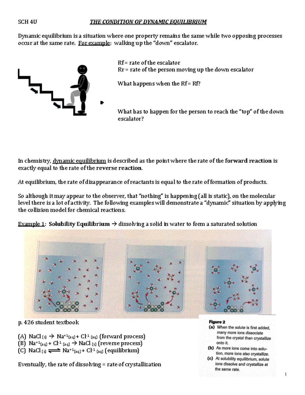 SCH 4U DYNAMIC EQUILIBRIUM & EQUILIBRIUM CONSTANTS Notes - Studocu