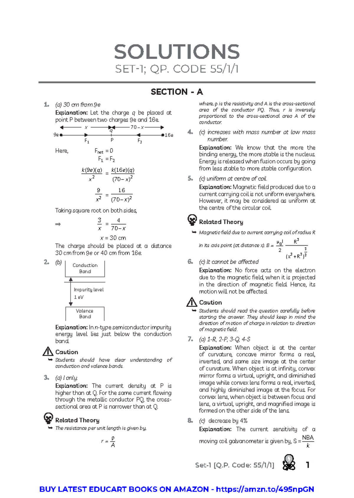 24-25 CBSE 12 Physics Set-1 Solutions with QP Code 55/1/1 - Studocu