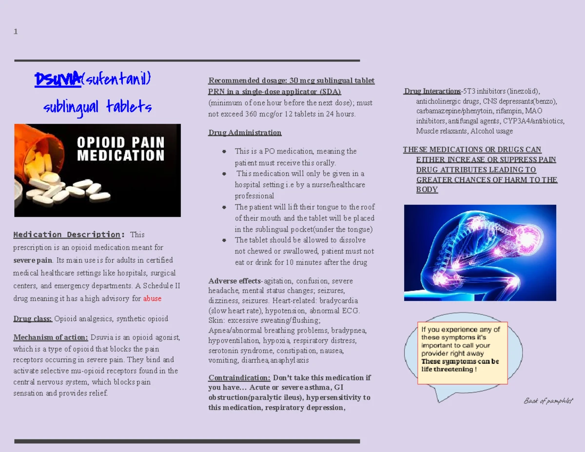 RUA - RUA - 1 RUA: Medication Teaching Plan Guidelines on Ubrelvy ...