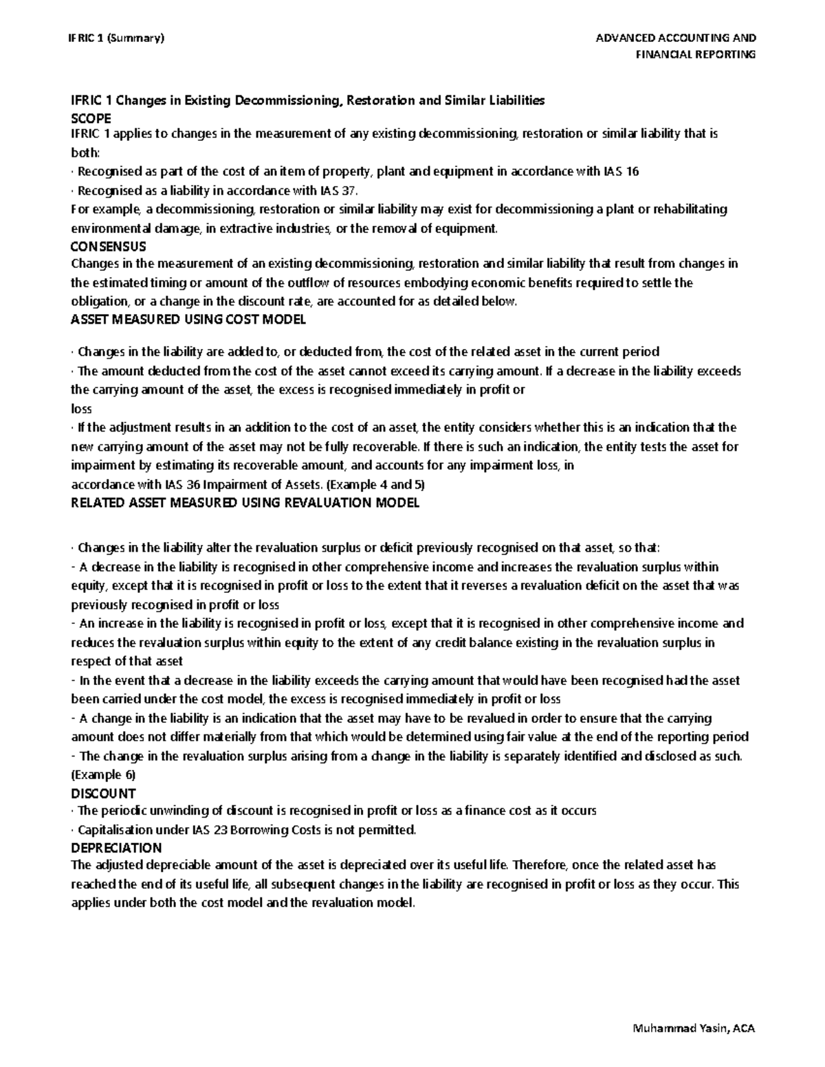 IFRIC 1 Summary: Changes in Decommissioning Liabilities in Finance ...