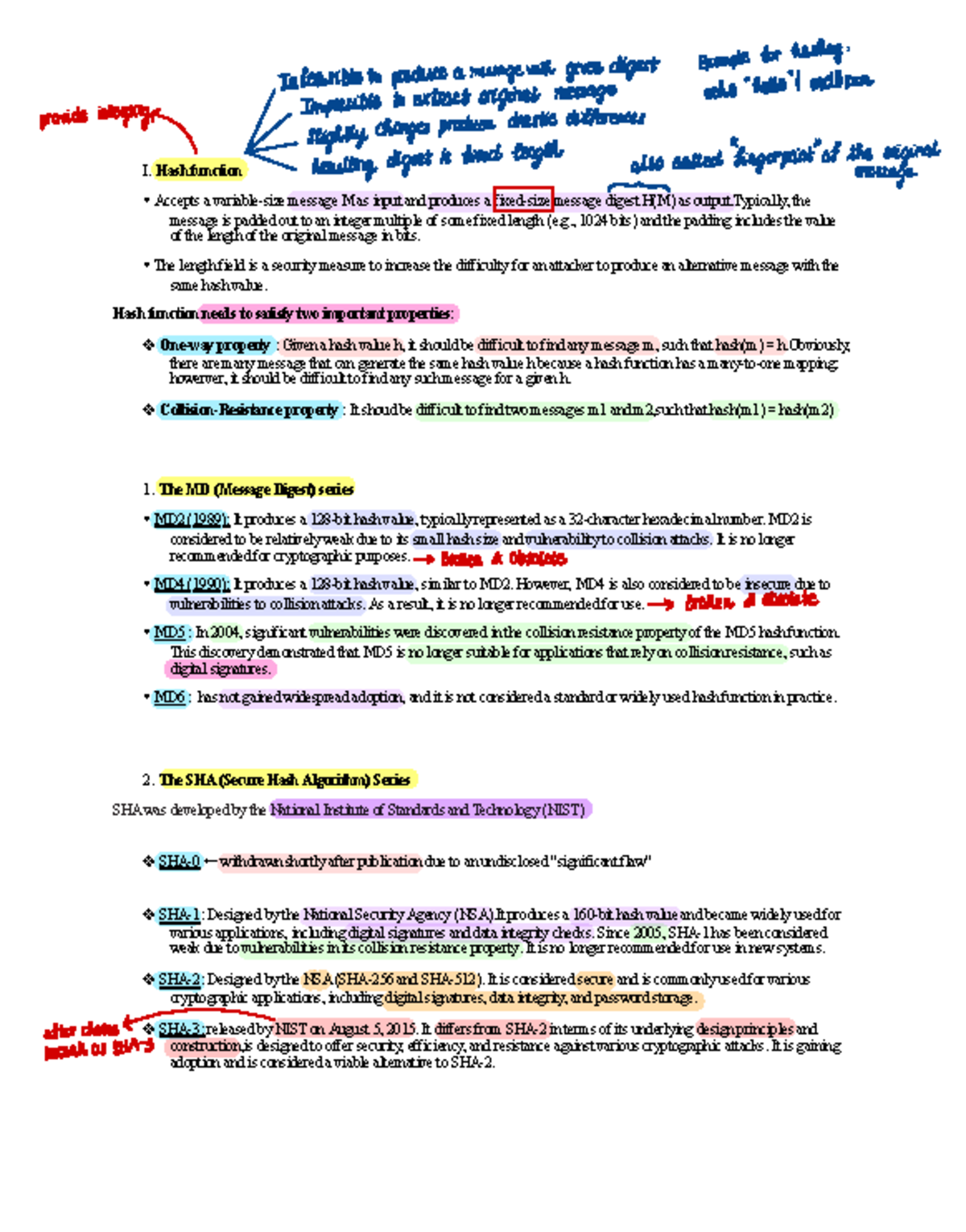 Hash Functions: Concepts, Properties, and Applications - Lecture Notes ...