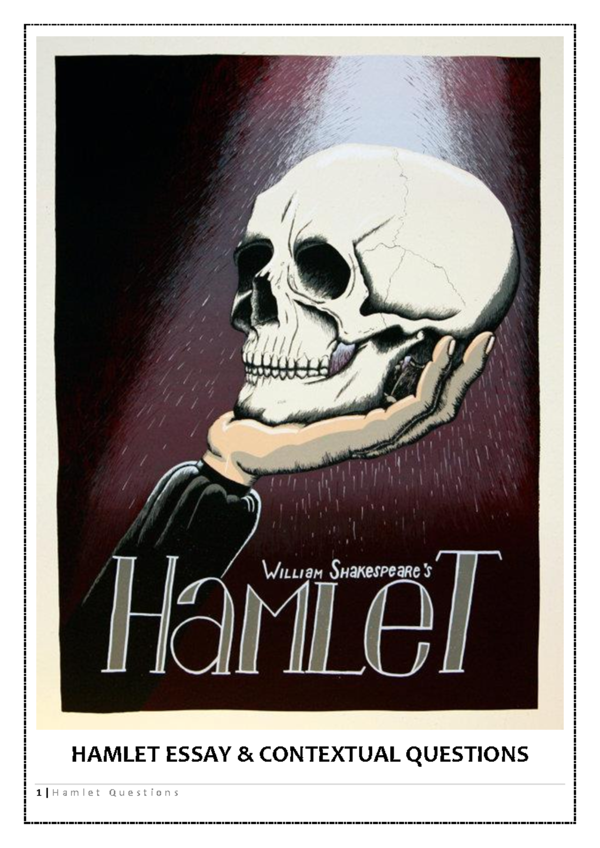 HAMLET ESSAY QUESTIONS (OES) - ANALYSIS AND DISCUSSION - Studocu