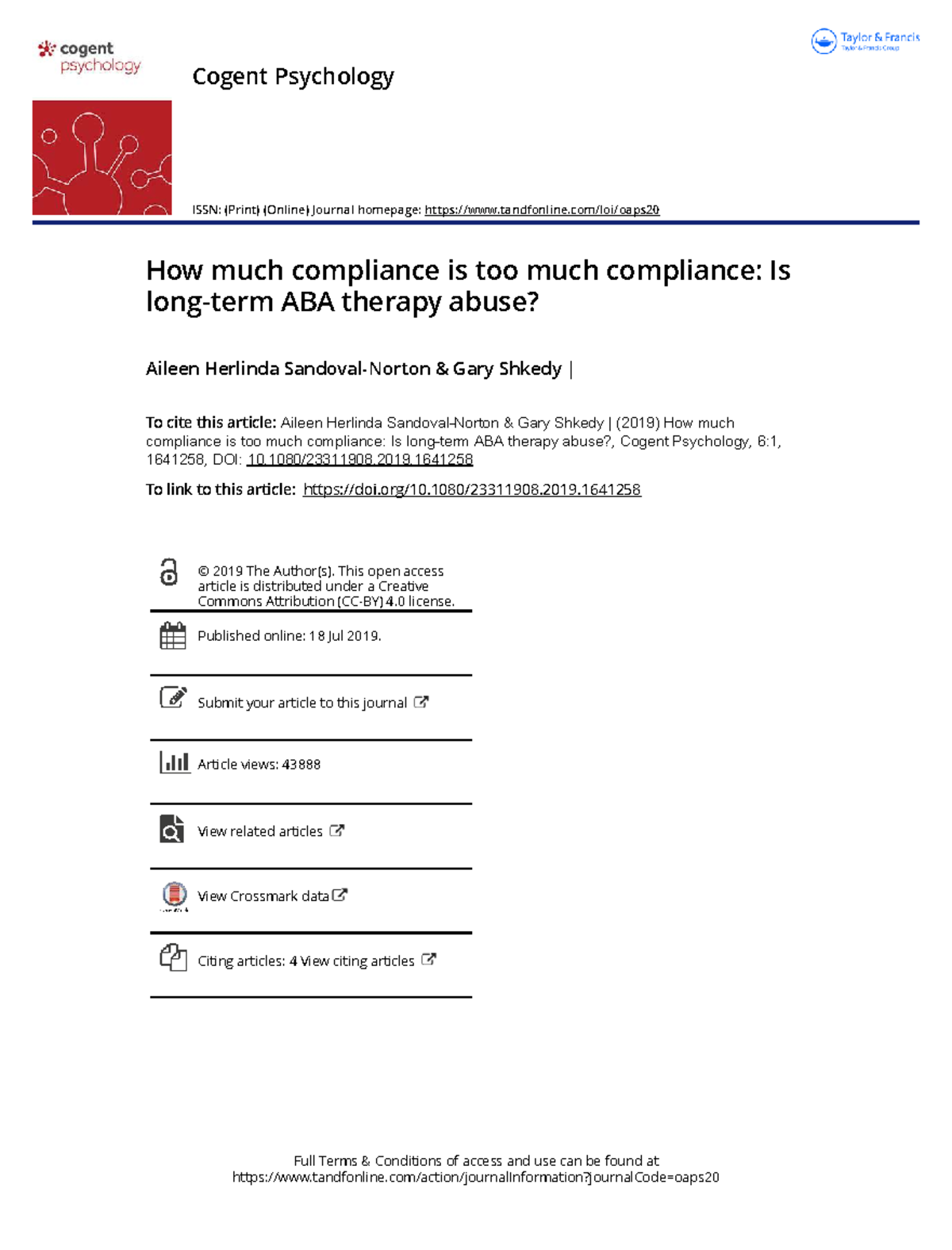 How Much Compliance is Too Much? Examining ABA Therapy Abuse (PSY 101 ...