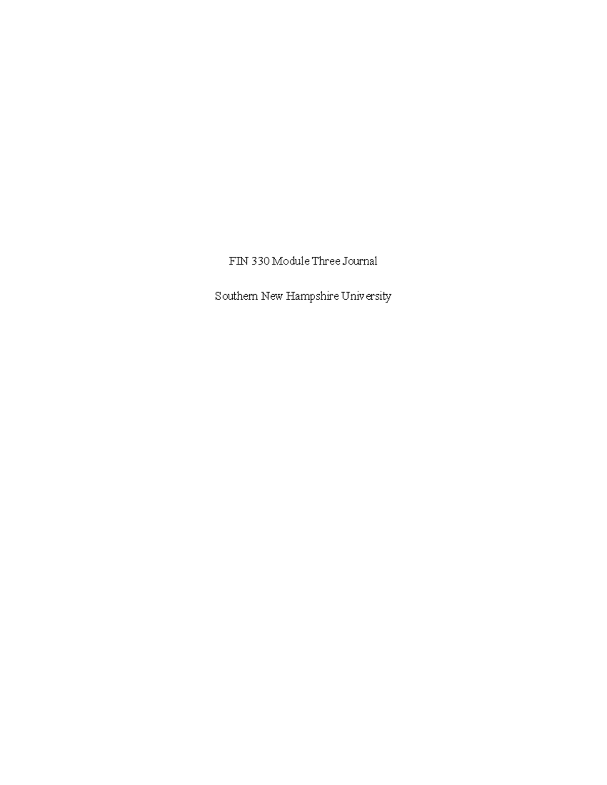 FIN 330 Module Three Journal: Types and Structures of Business ...