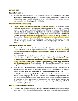 Lesson 2 Development Of Filipino Nationalism - LIFE AND WORKS OF JOSE RIZAL Manual Title 1 2 The ...