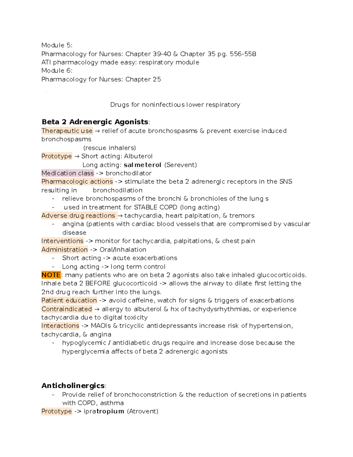 Pharm 1 Exam 3 - Exam 3 review - Module 5: Pharmacology for Nurses ...
