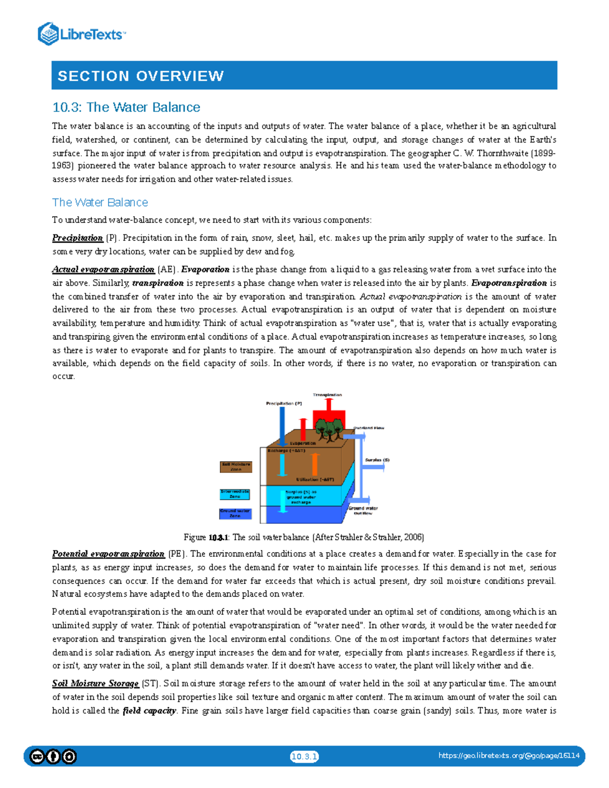 10.03 Lecture Notes: Understanding the Water Balance - Studocu
