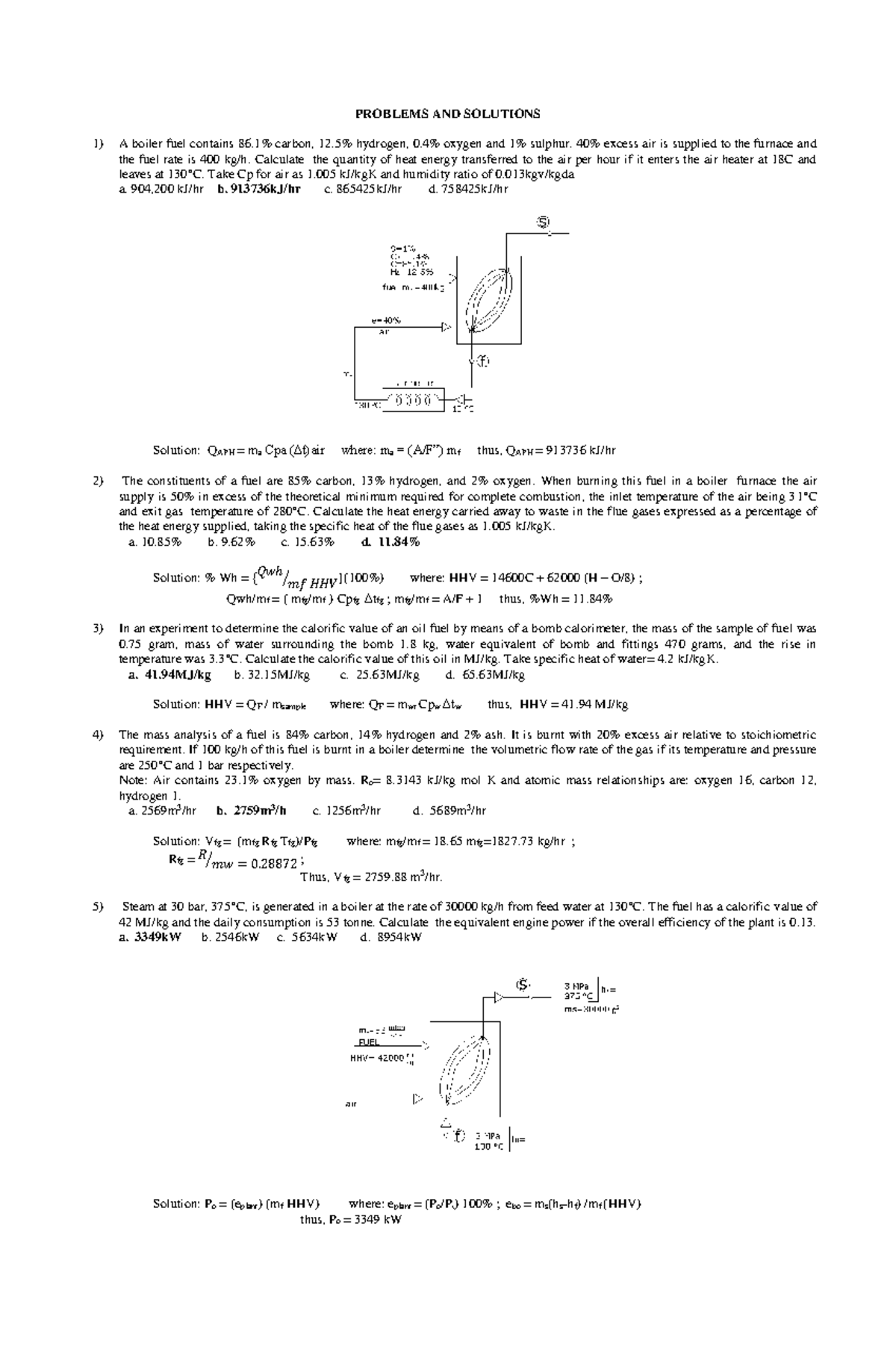 Thermodynamics Problems and Solutions - ME 302 Final Exam - Studocu