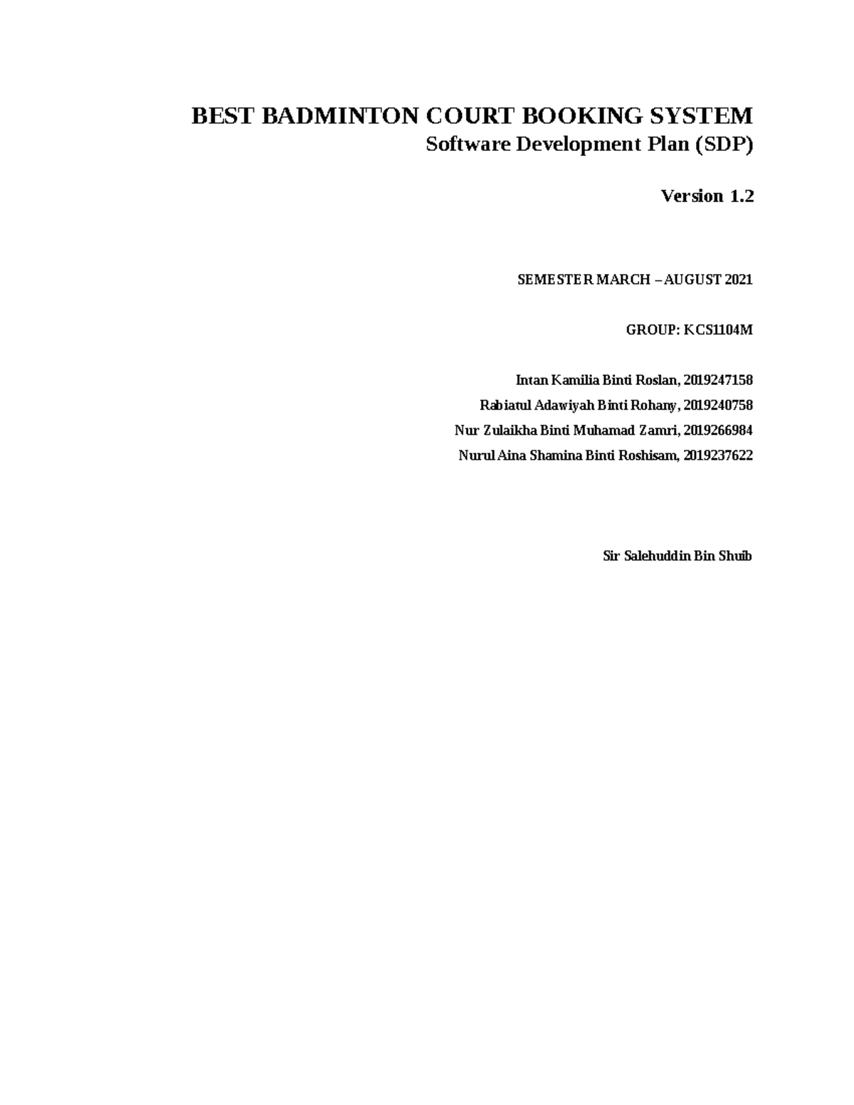 BEST Badminton Booking System SDP - BEST BADMINTON COURT BOOKING SYSTEM ...