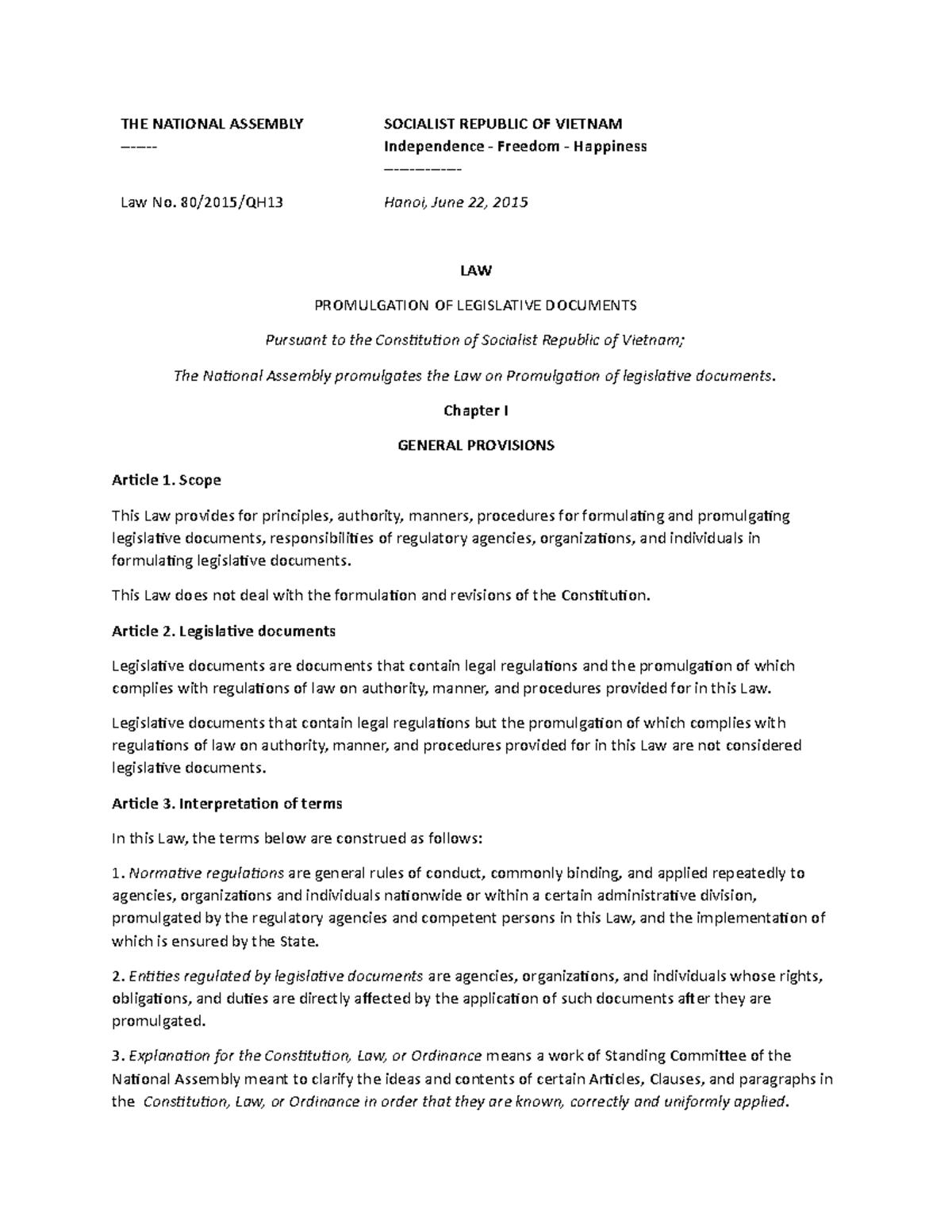 Promulgation law 2015 - Luật kinh doanh - THE NATIONAL ASSEMBLY ...