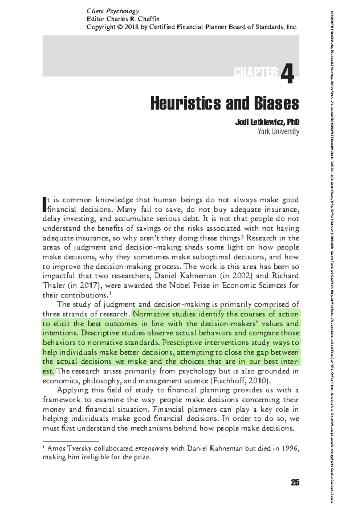 Heuristics and Biases in Decision-Making - Lecture Notes (FIN 101 ...