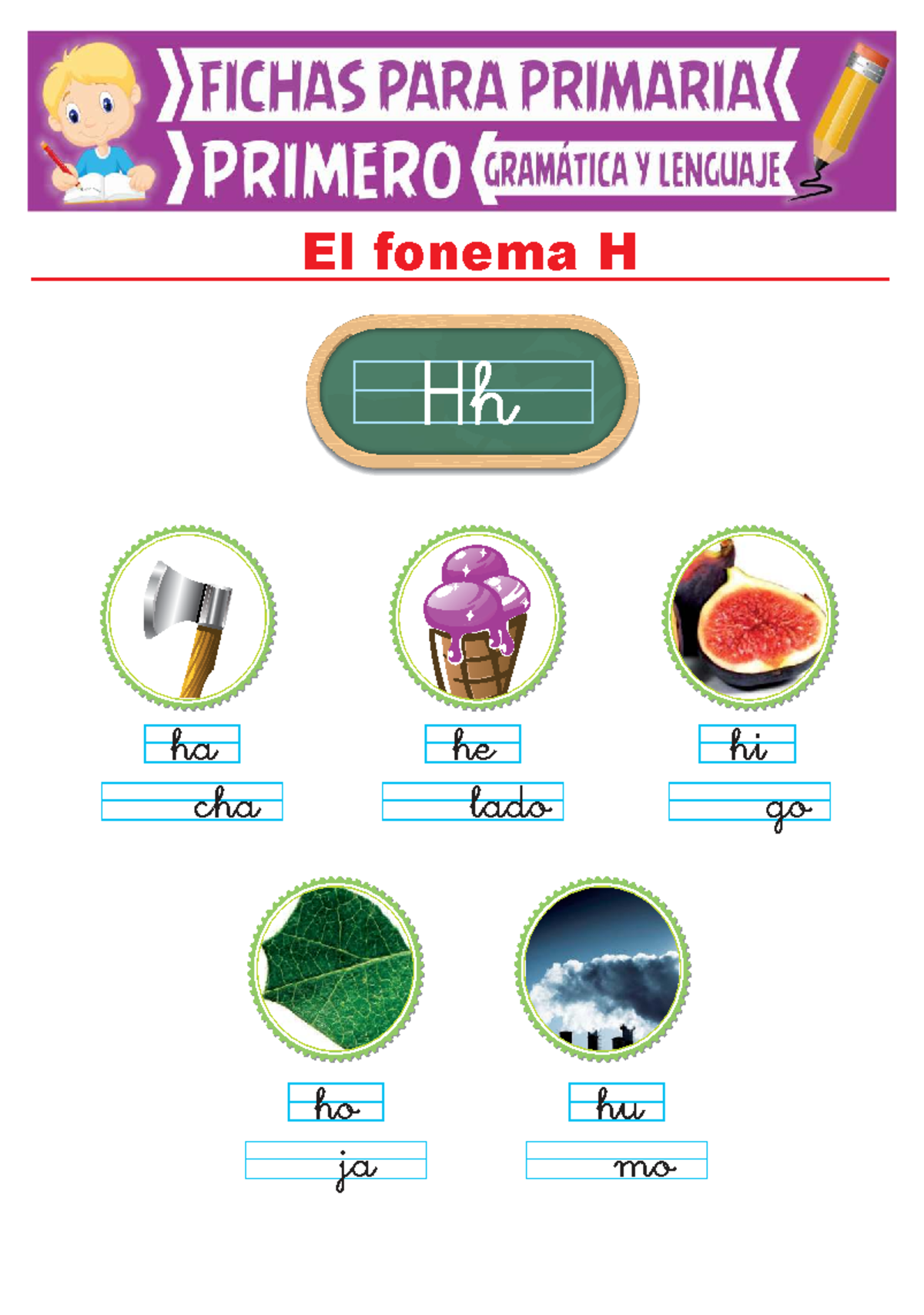 Actividades de la Letra H para Primer Grado de Primaria - Studocu