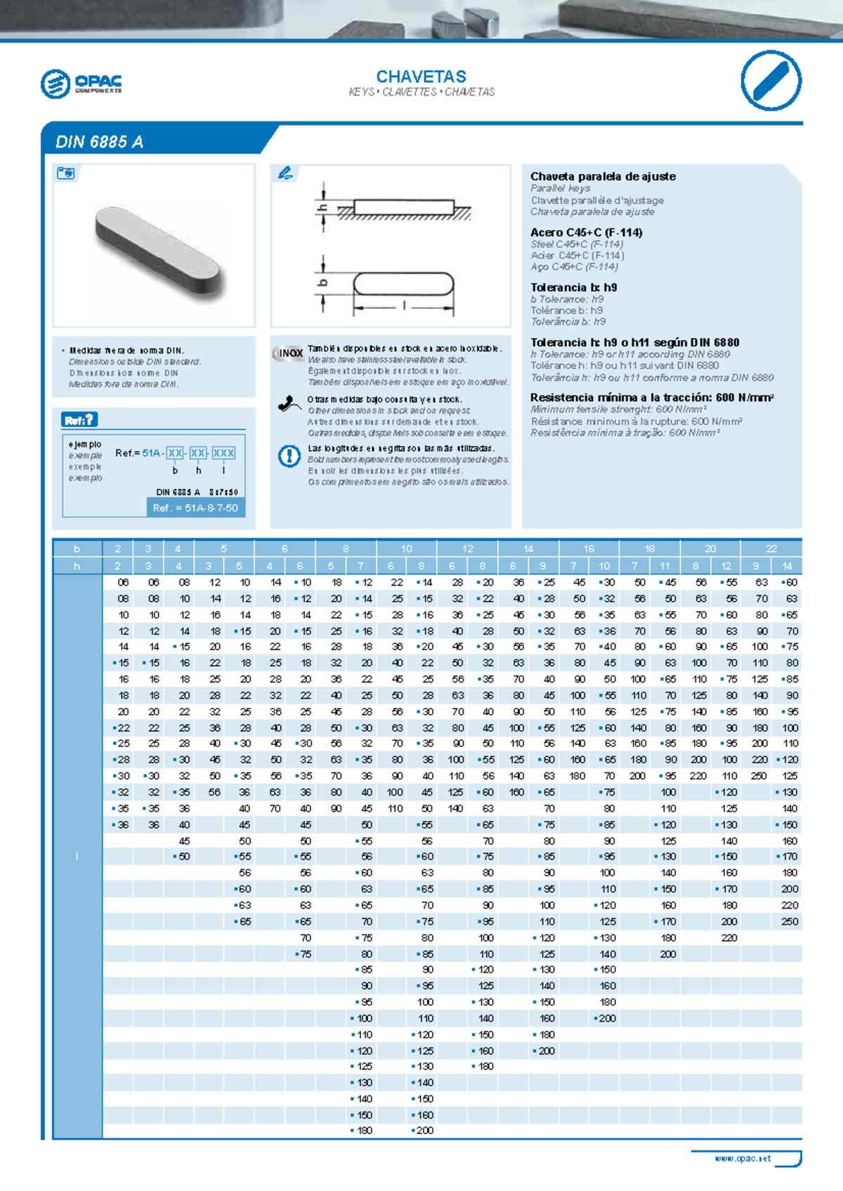 DIN 6885 A - Chavetas Paralelas y Tolerancias - Studocu