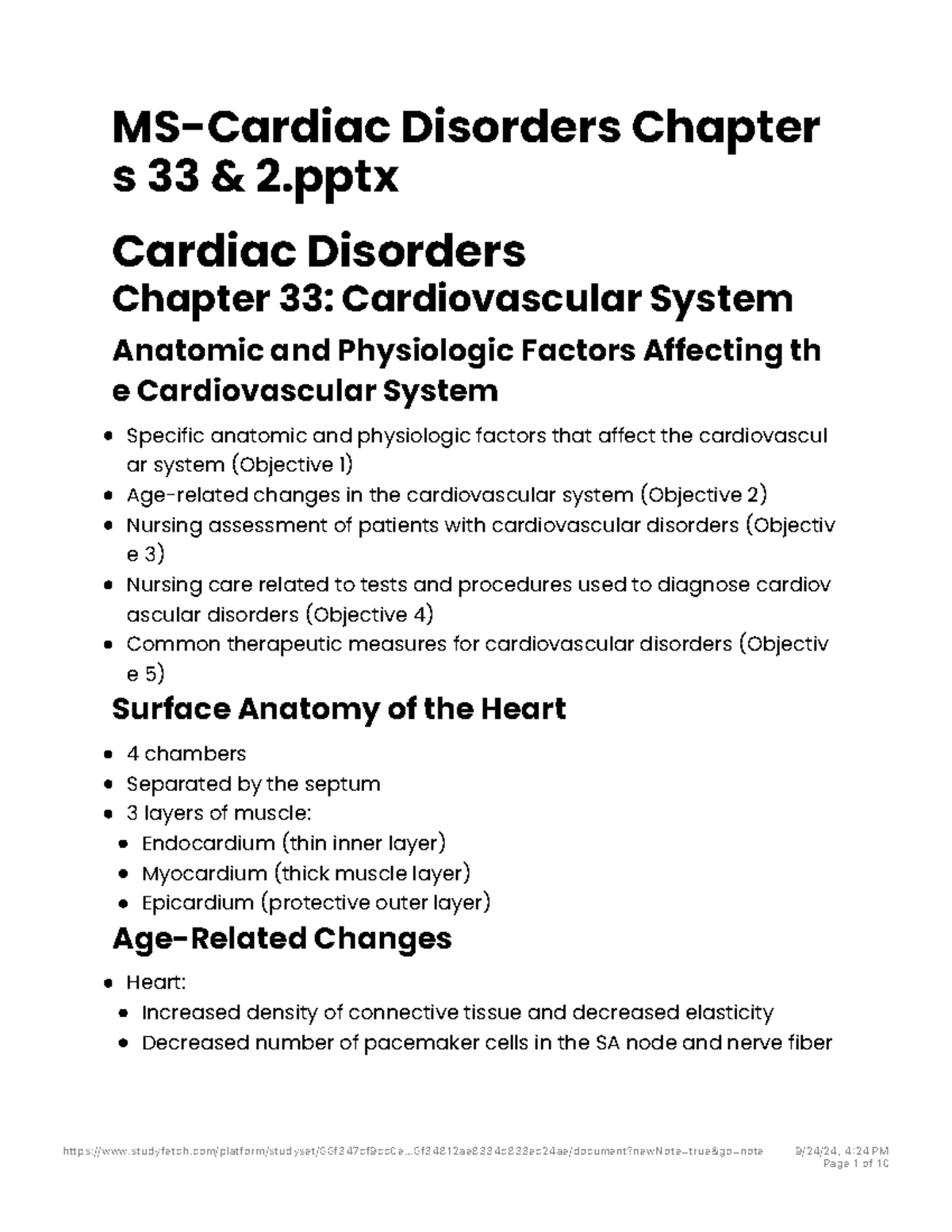 MS-CVD Disorders: Comprehensive Study Guide for Chapters 33 & 2 - Studocu