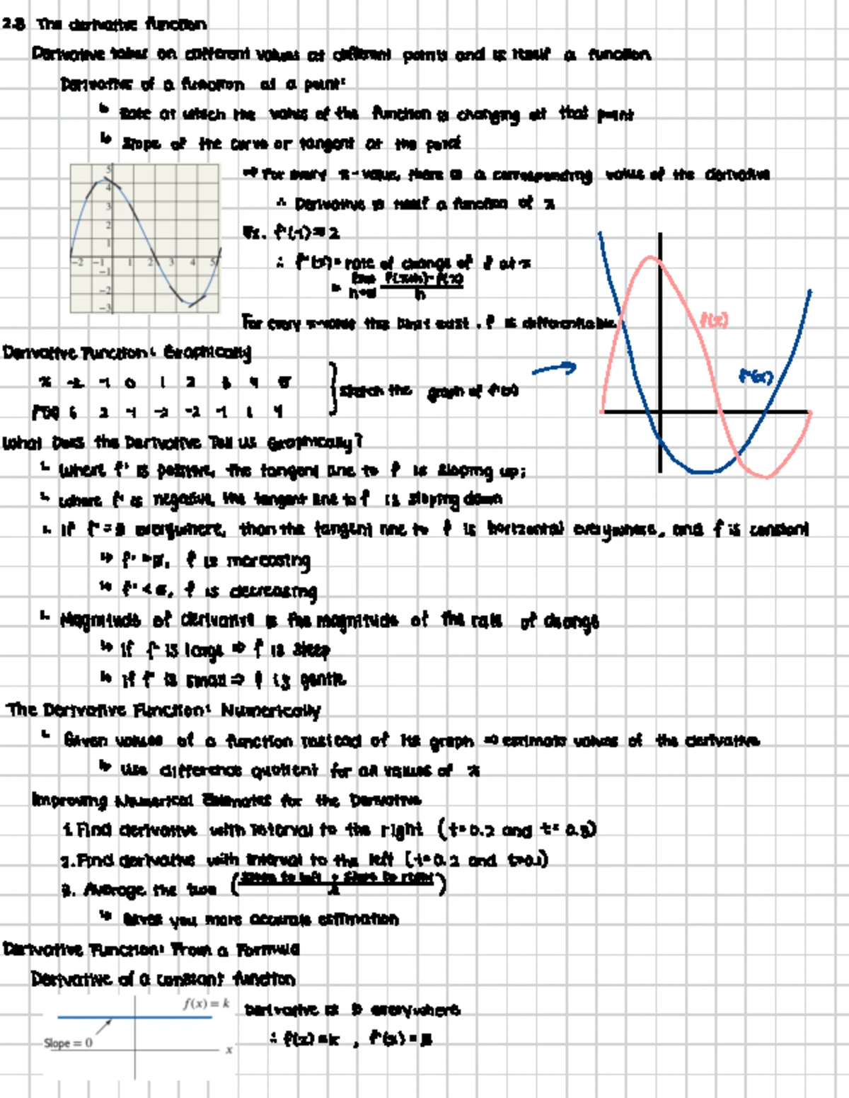 2 - Math textbook notes - 2. 4 Interpretations of the Derivative So far ...
