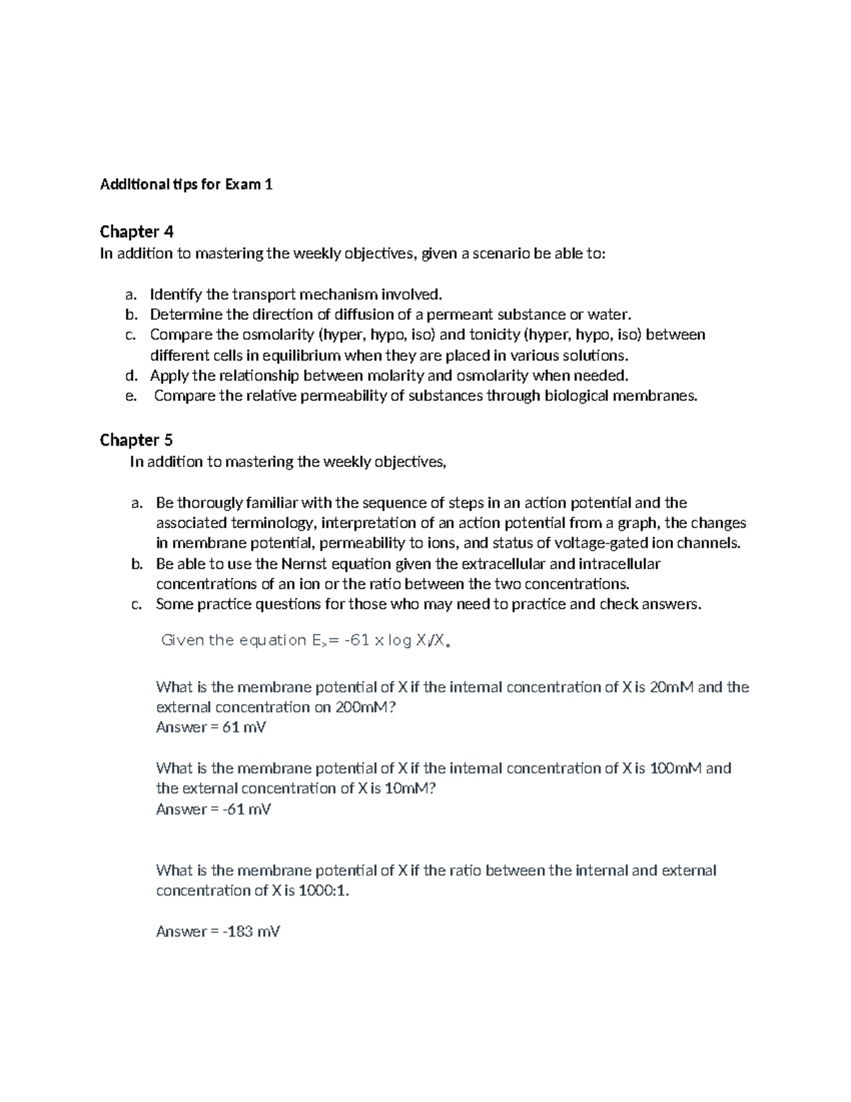 Exam 1 Study Guide: Key Concepts in BIOL 5333 Advanced Pathophysiology - Studocu