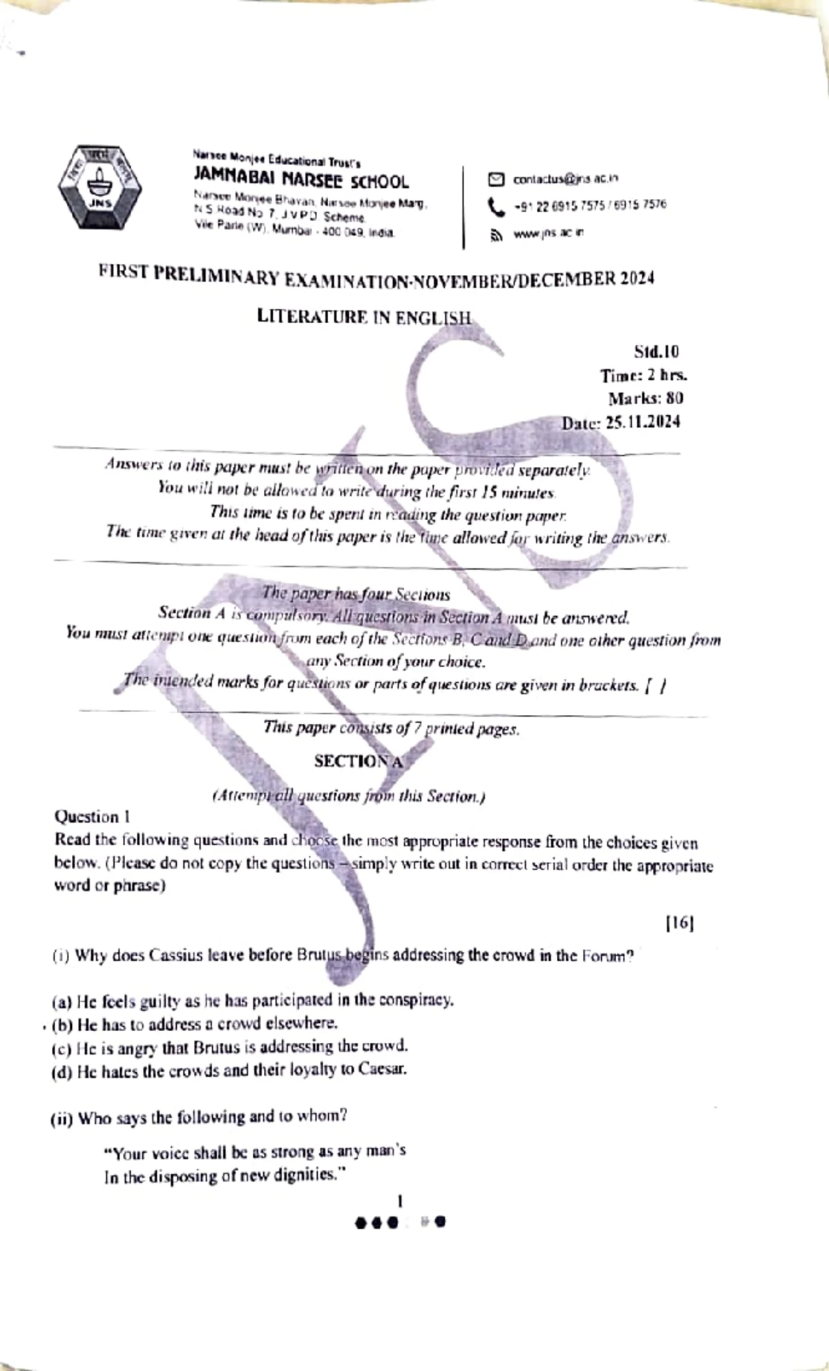 IB Literature & Language Paper 2: Sample Essay Questions - Studocu