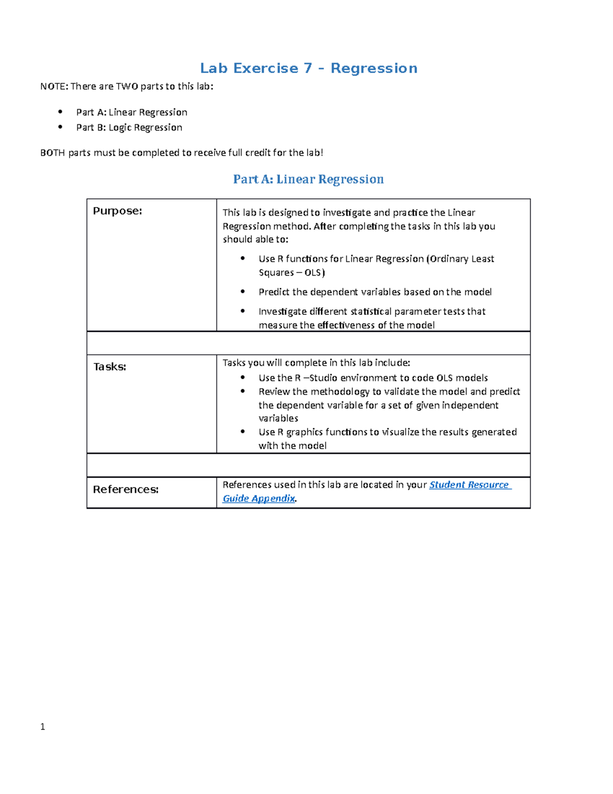 DAT-510 Lab 7 - Comprehensive Guide to Linear and Logistic Regression ...
