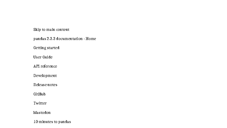 Pandas 2.3.3 Documentation: Performance with Cython - Studocu