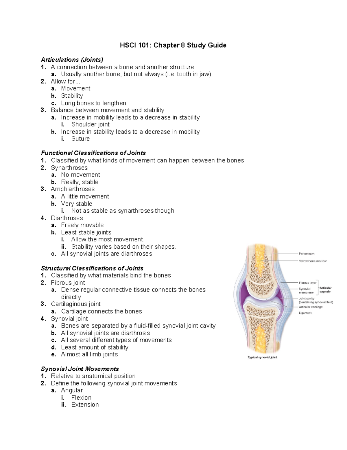 HSCI 101 Chapter 8 Lecture Notes Fall 2024 - HSCI 101: Chapter 8 Study ...