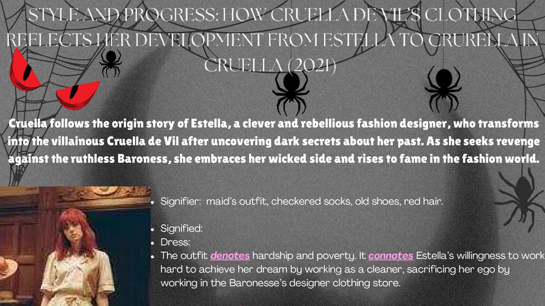 LN Case Study: Fashion as Identity Transformation in Cruella - Studocu