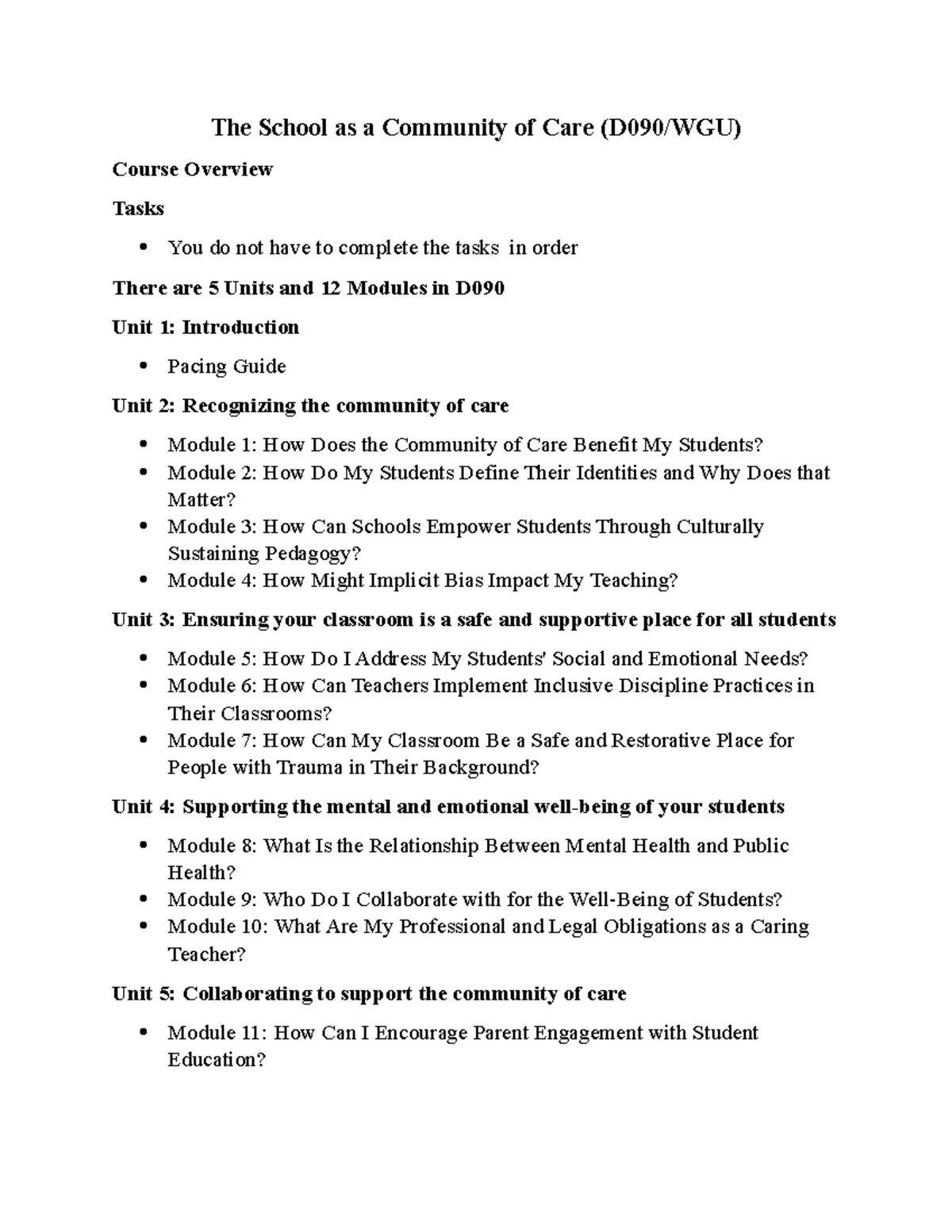 D090 Course Overview_ Unit topics and descriptions - The School as a ...