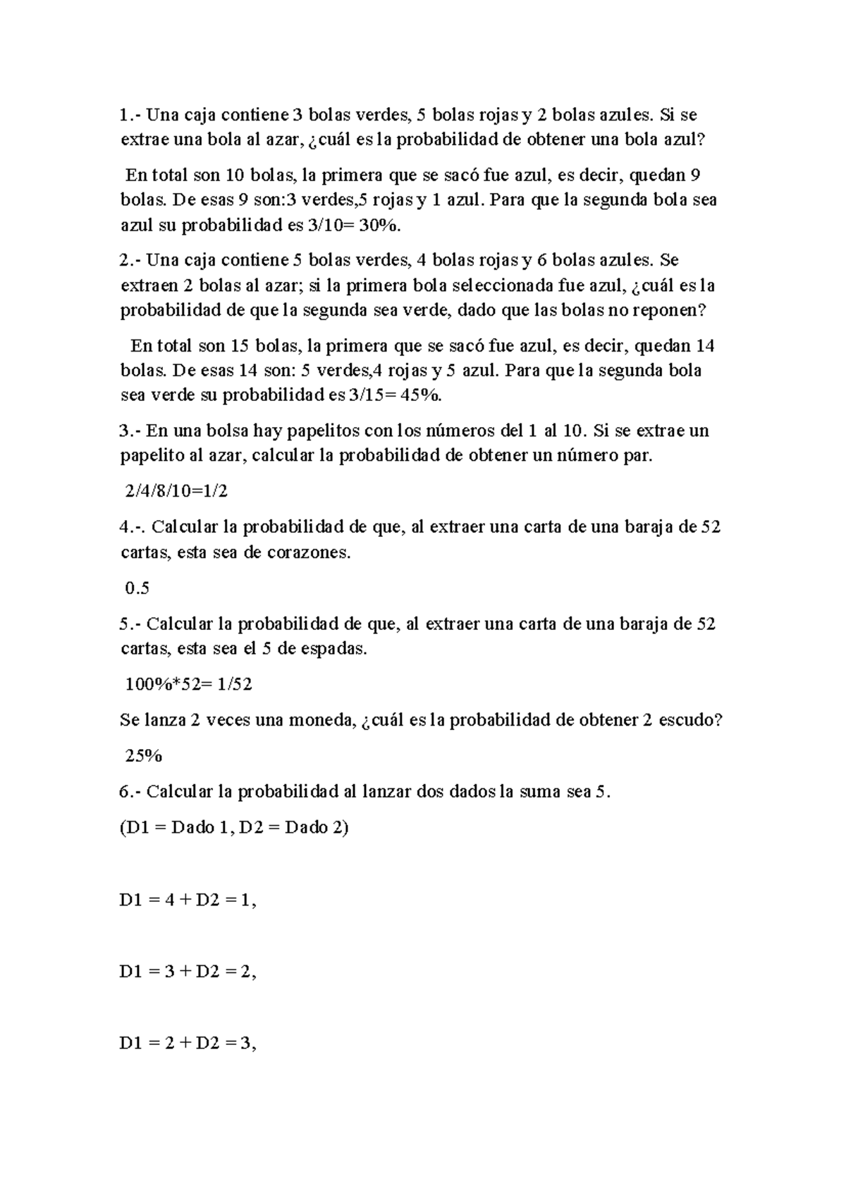 Probabilidades Prácticas en Estadística - Trabajo de Clase - Studocu