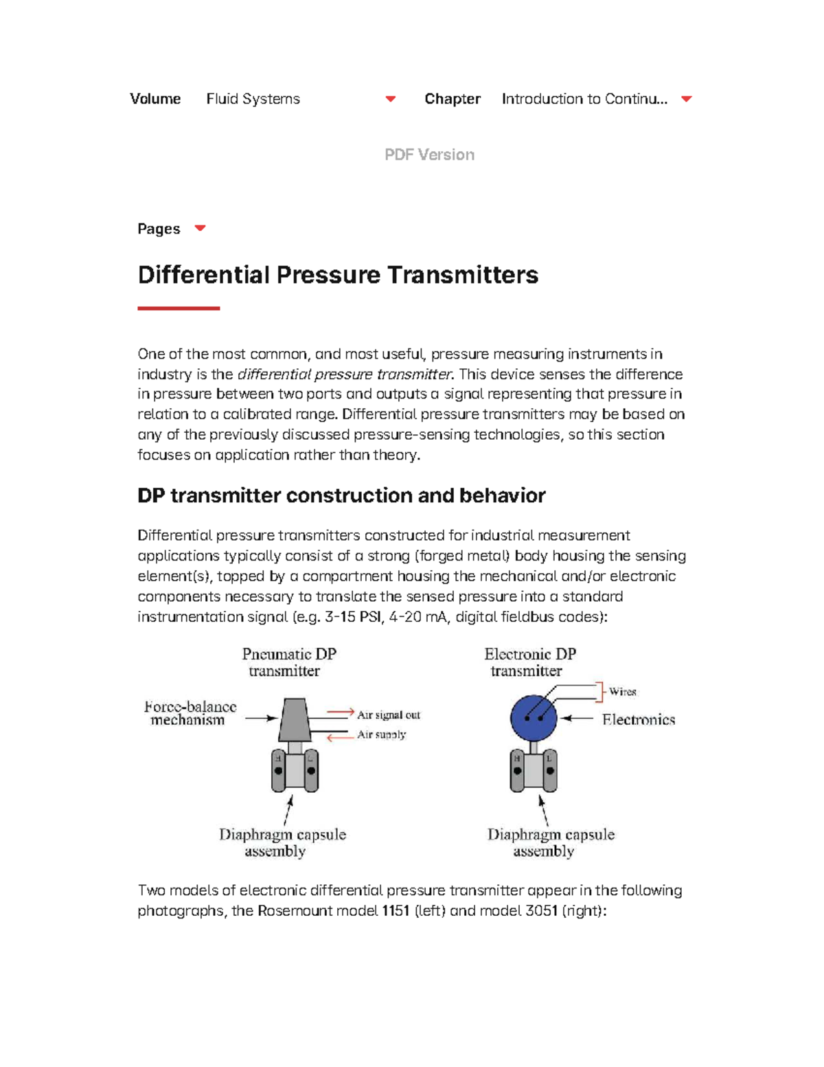 Differential Pressure Transmitters: Intro to Continuous Measurement ...