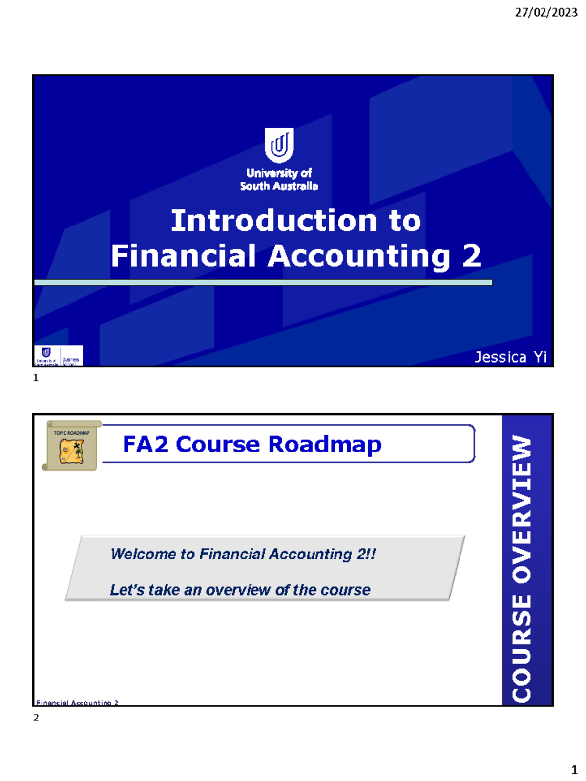 FA2 Course Overview - /..... - Introduction to Financial Accounting 2 ...